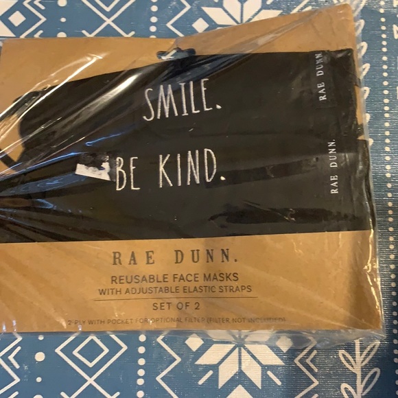 Rae Dunn | Accessories | Rae Dunn Face Masks Smile Be Kind | Poshmark